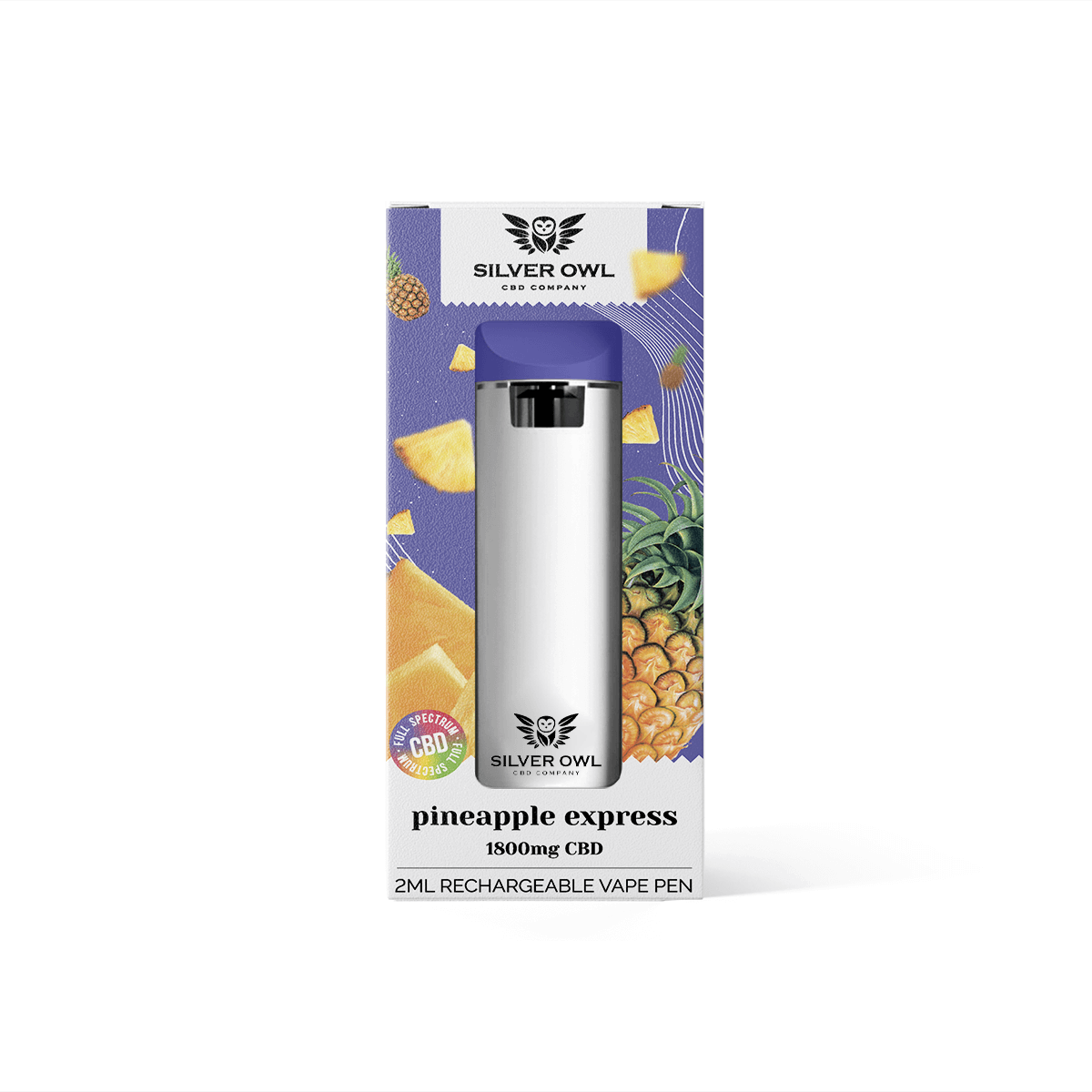 Full Spectrum Disposable Vape Pineapple Express 2ml - Silver Owl